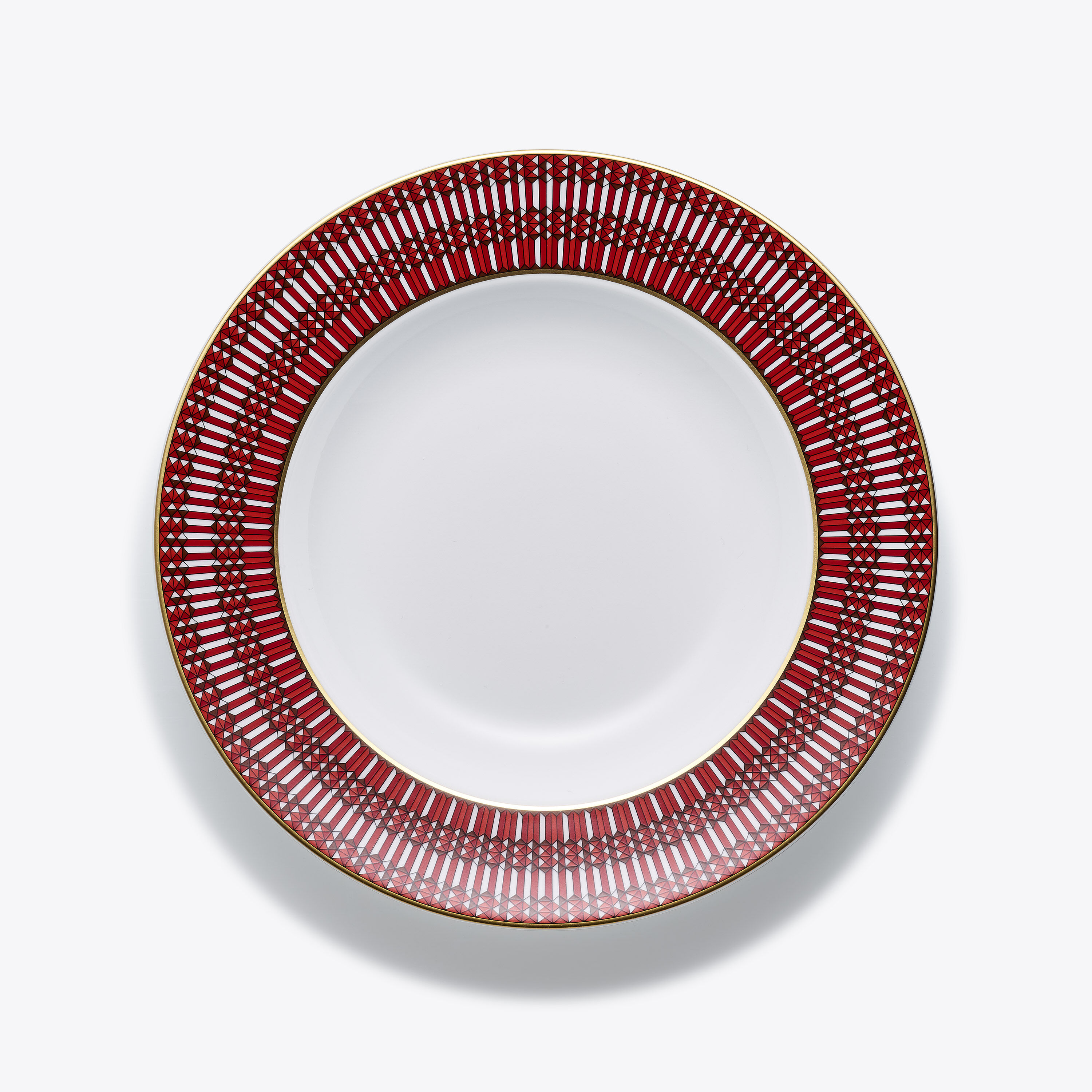 Arcadia Red Deep Plates x2 | Baccarat Czech Republic